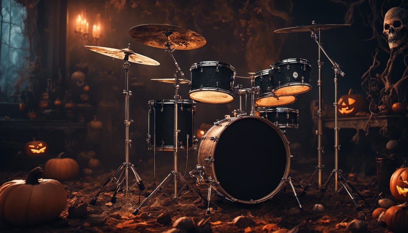Halloween Drum Kit - AI Generated Artwork - NightCafe Creator