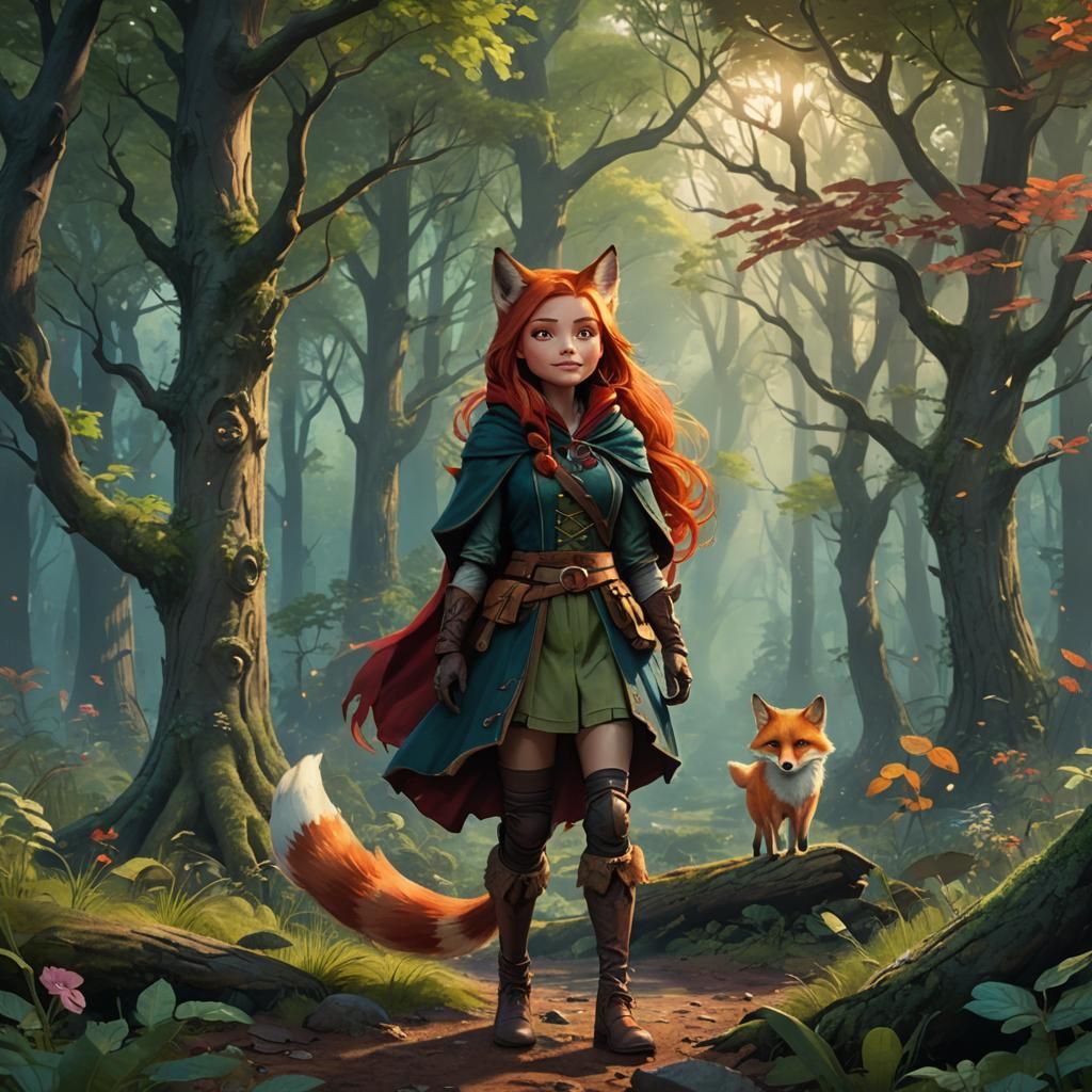 Lady fox - AI Generated Artwork - NightCafe Creator