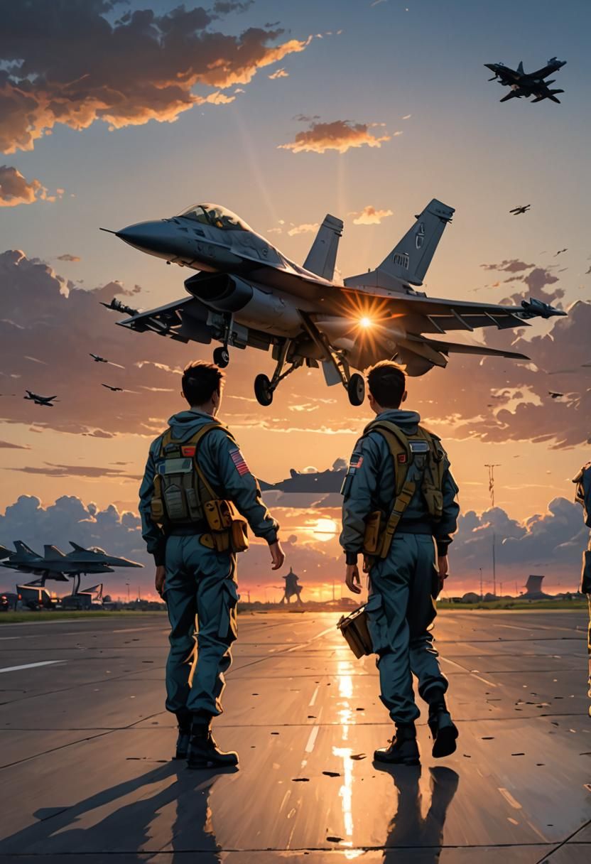 Air Force, anime style - AI Generated Artwork - NightCafe Creator