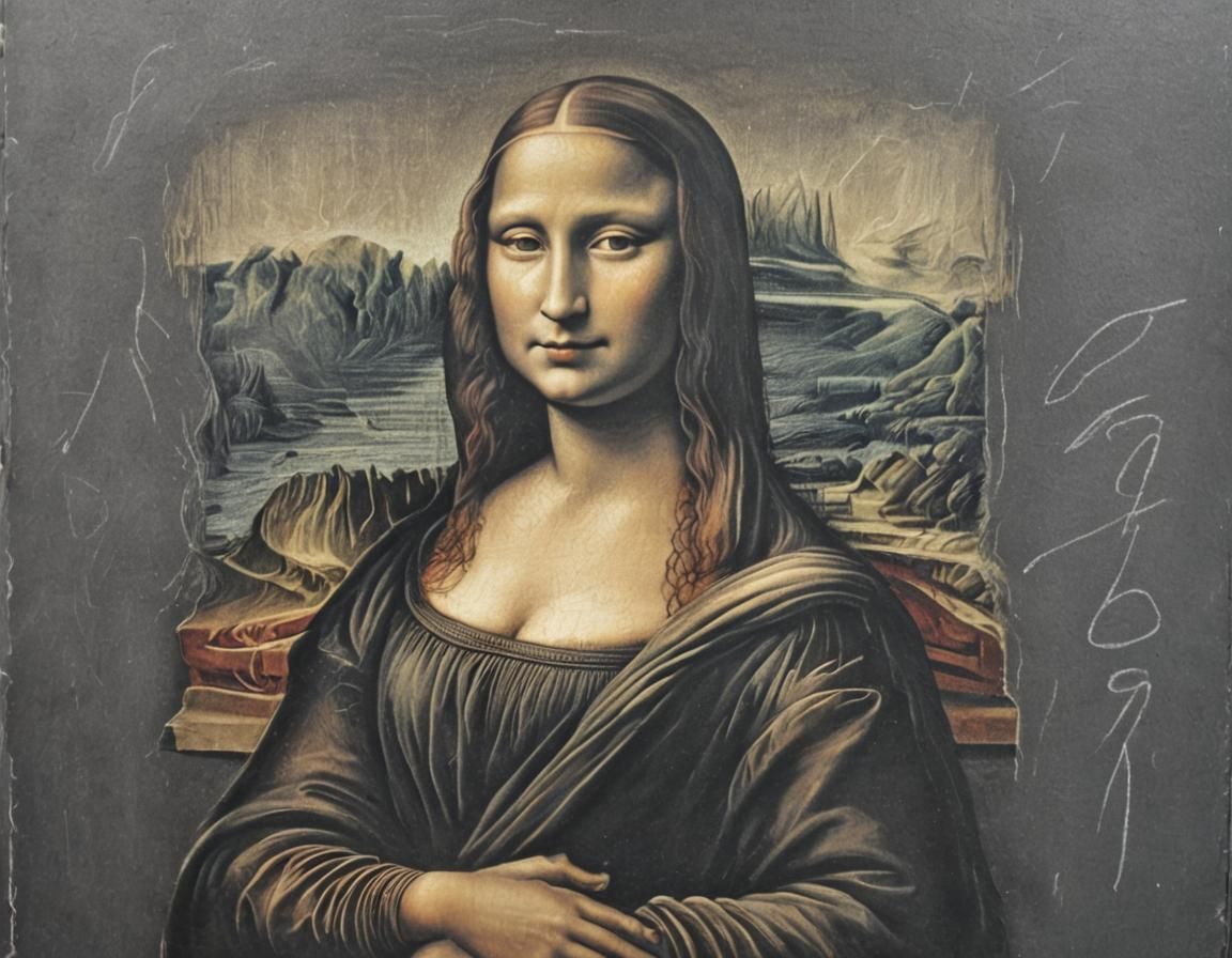 Chalk Art Mona Lisa - AI Generated Artwork - NightCafe Creator