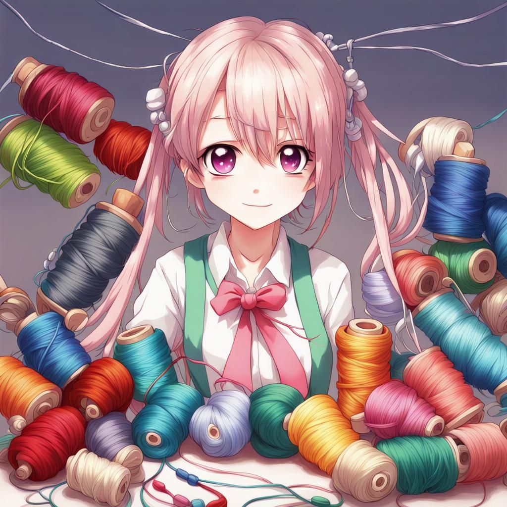 Bobbin and colorful thread make perfect stitches - AI Generated Artwork ...