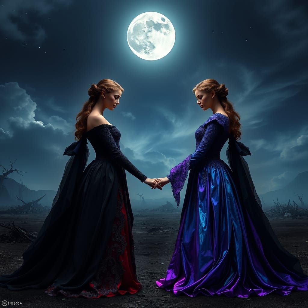 Twins Among The Waste Lands - Twin Goddesses in a Desolate,