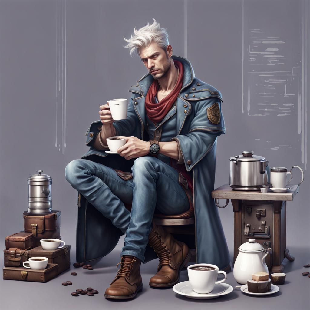 The modern coffee wizard - AI Generated Artwork - NightCafe Creator