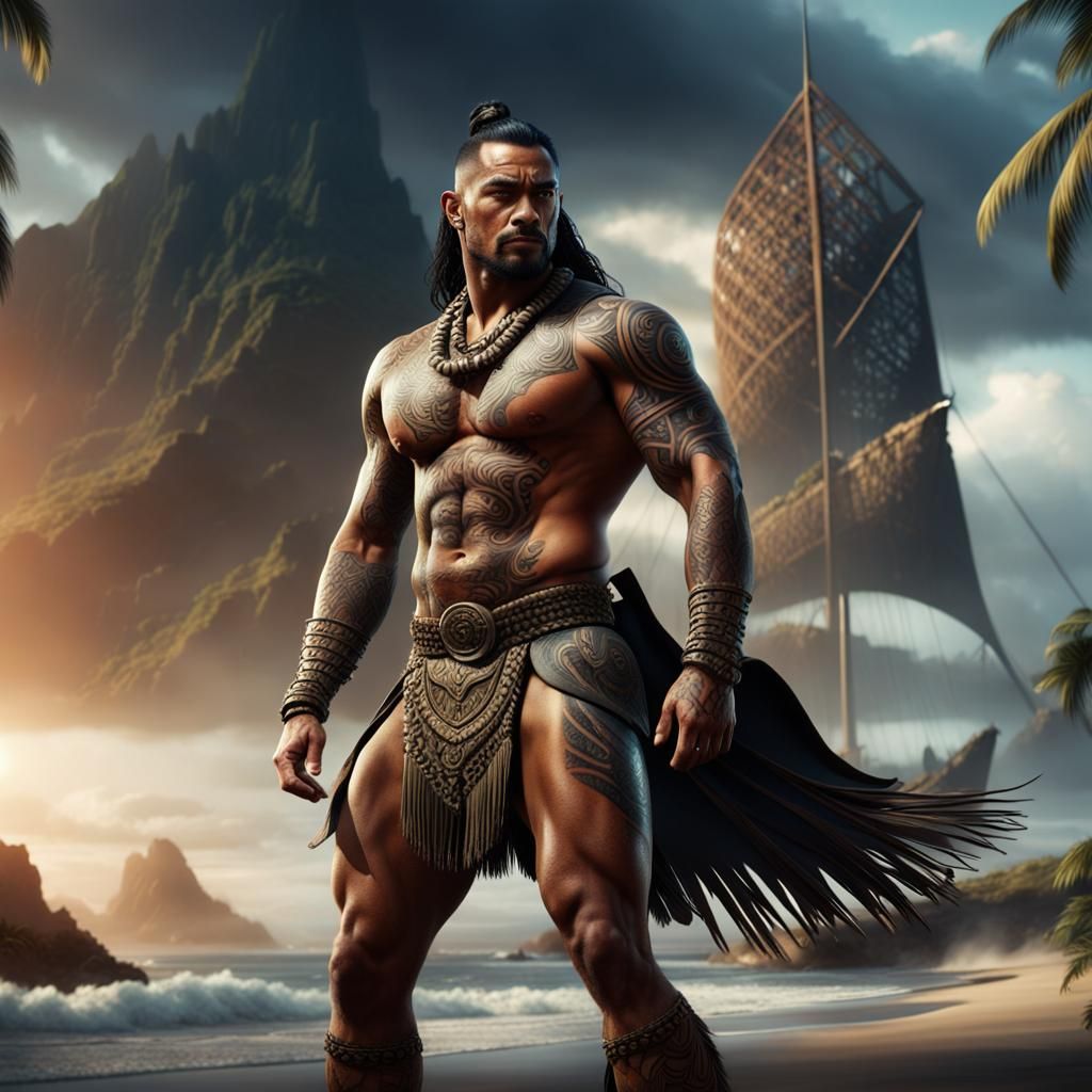 Polynesian warrior - AI Generated Artwork - NightCafe Creator