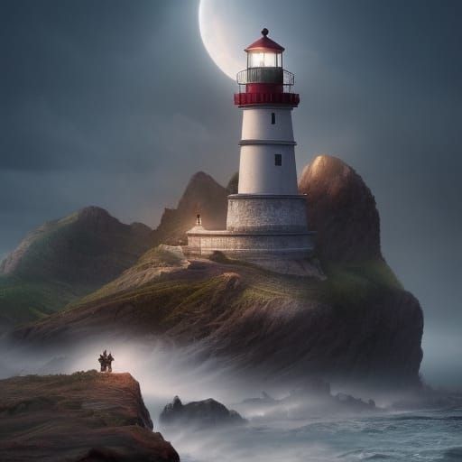 Lighthouse - AI Generated Artwork - NightCafe Creator