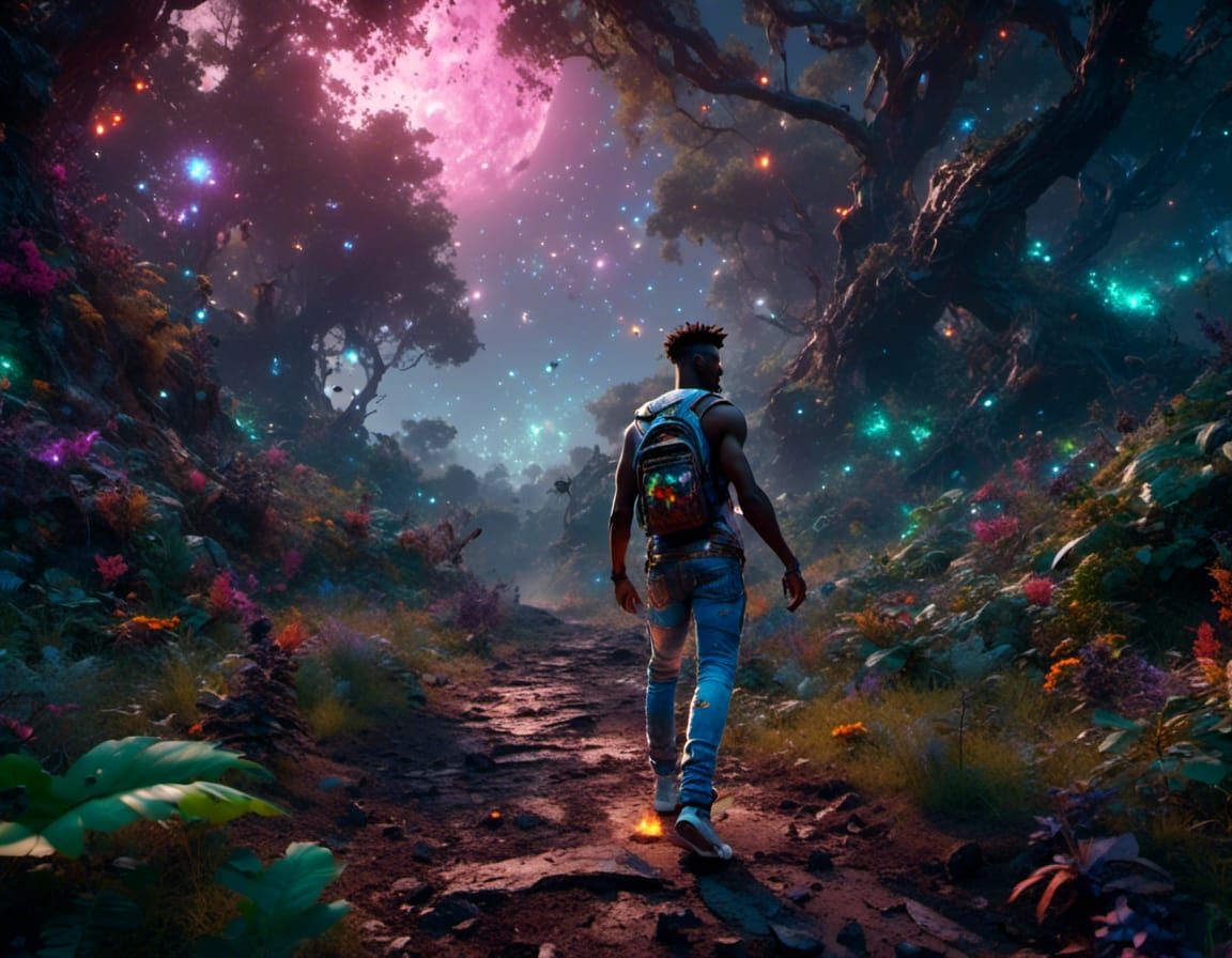 a path into a magic land - AI Generated Artwork - NightCafe Creator