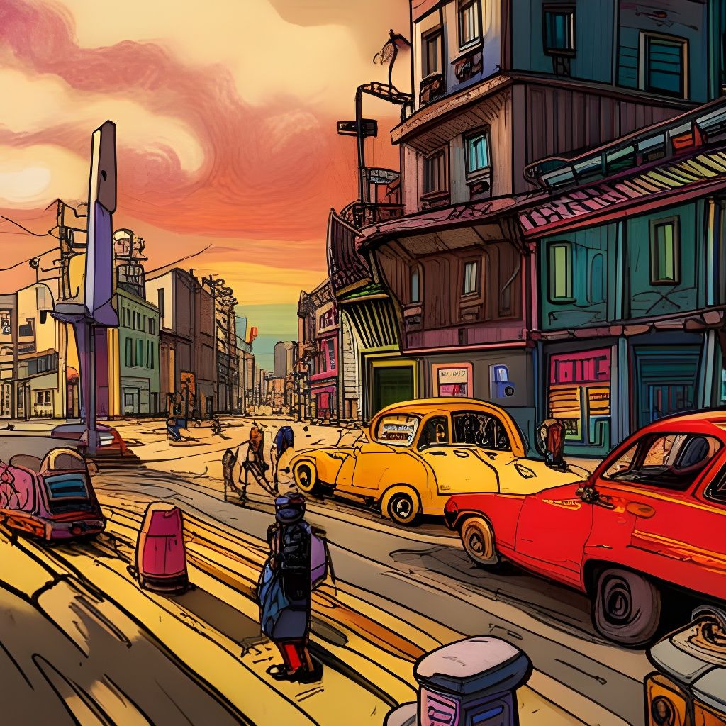 Late afternoon in Worktown - AI Generated Artwork - NightCafe Creator