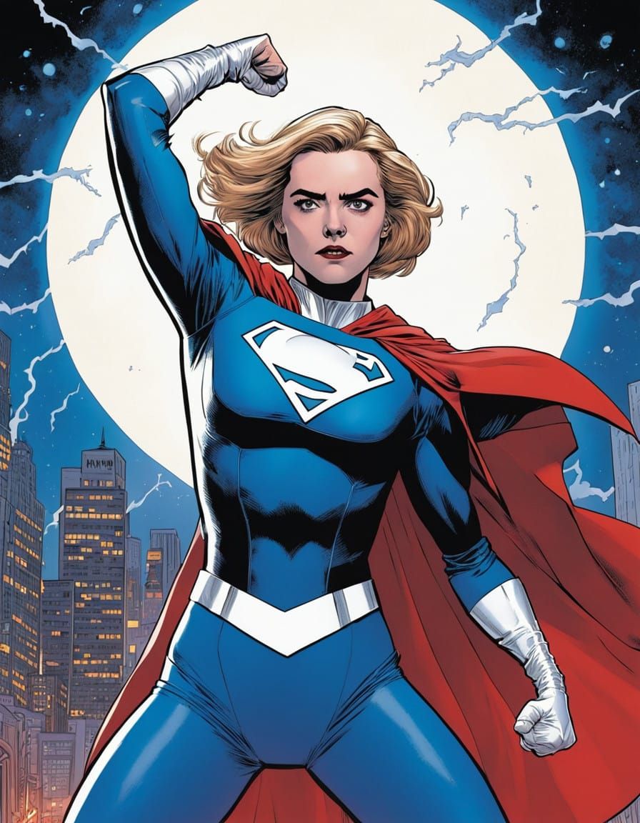Kiernan Shipka as Powerful Kryptonian Superheroine... - AI Art