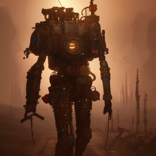 Steampunk Bot - AI Generated Artwork - NightCafe Creator