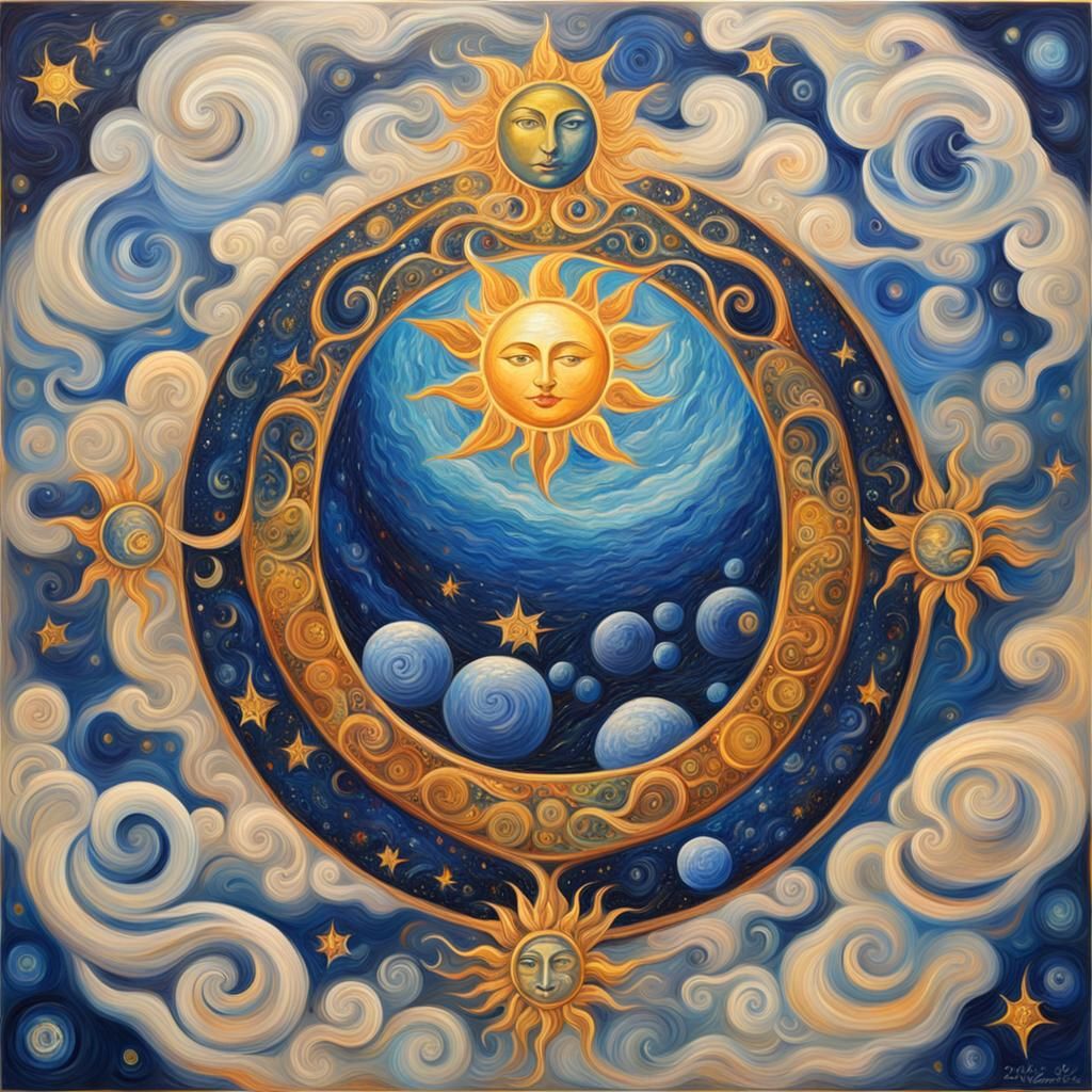 The art of alchemy the sun and moon - AI Generated Artwork - NightCafe ...