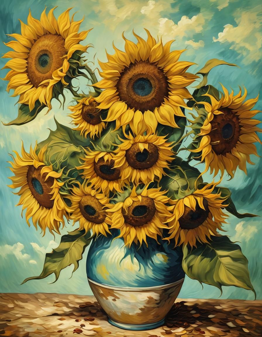 Surrealistic Sunflowers Painting - Surrealistic Oil Painting...