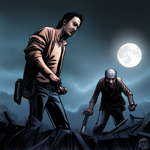 The walking dead night vampires 18k hyper réaliste suréalisme détai ...