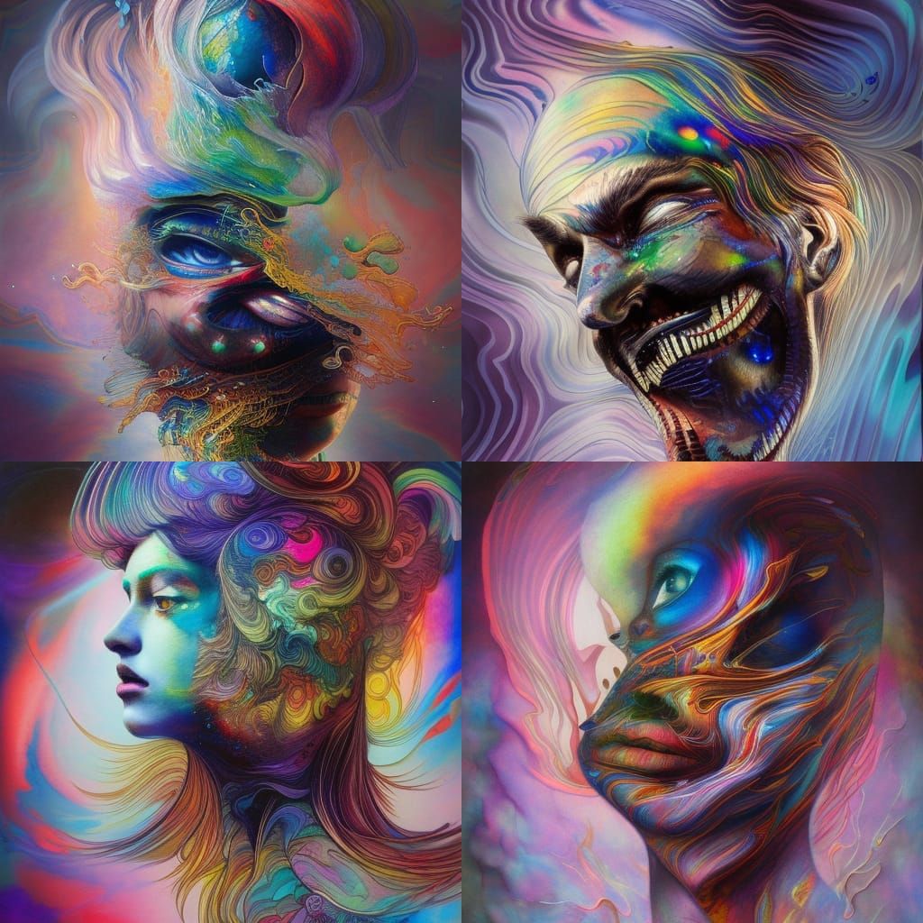 colorful ink flow water color - AI Generated Artwork - NightCafe Creator