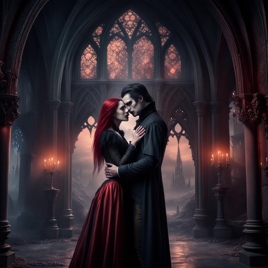 Vampire couple - AI Generated Artwork - NightCafe Creator