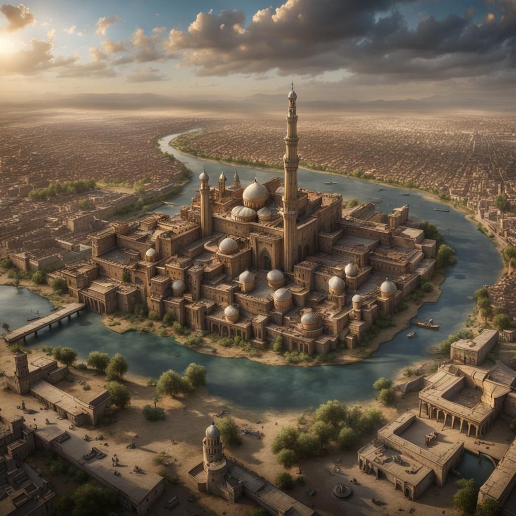 map of Baghdad during medieval times - AI Generated Artwork - NightCafe Creator