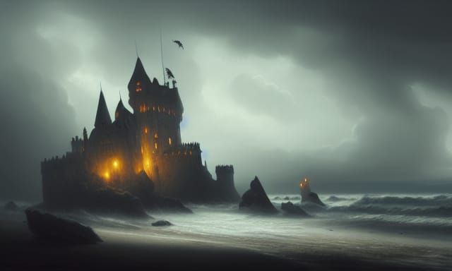 Seaside castle - AI Generated Artwork - NightCafe Creator