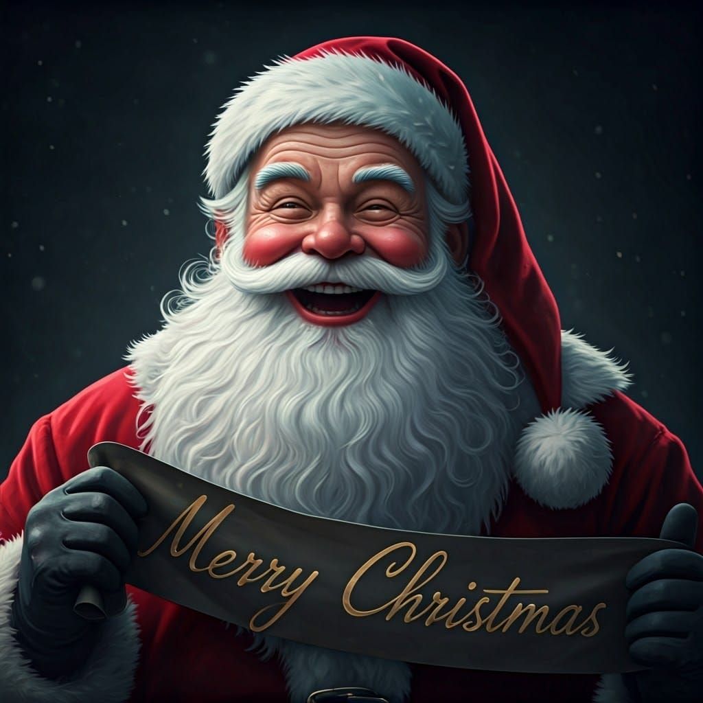 world's happiest Santa - Ethereal Christmas Icon in Cinemati...