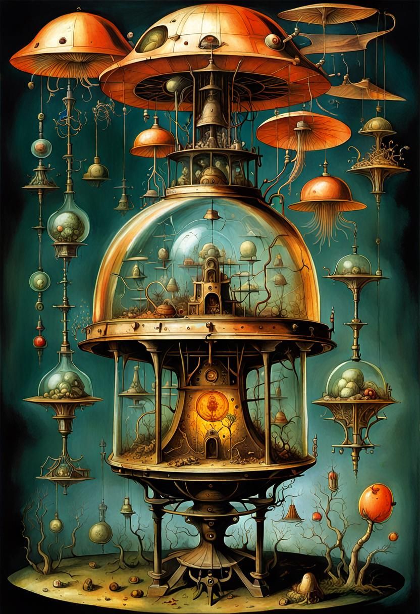The Bell Jar Worlds of Hieronymus Bosch - AI Generated Artwork - NightCafe Creator