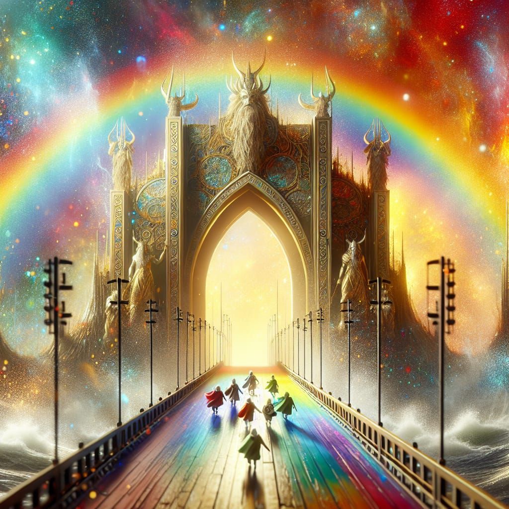 Epic entrance to Asgard - AI Generated Artwork - NightCafe Creator