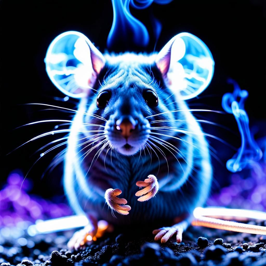 Insane depth, translucent magical closeup macro shot smoke-filled ...