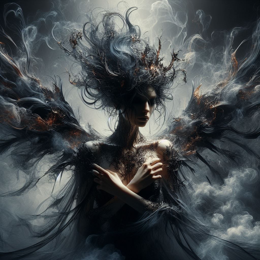 Ethereal Shadow Angel - AI Generated Artwork - NightCafe Creator