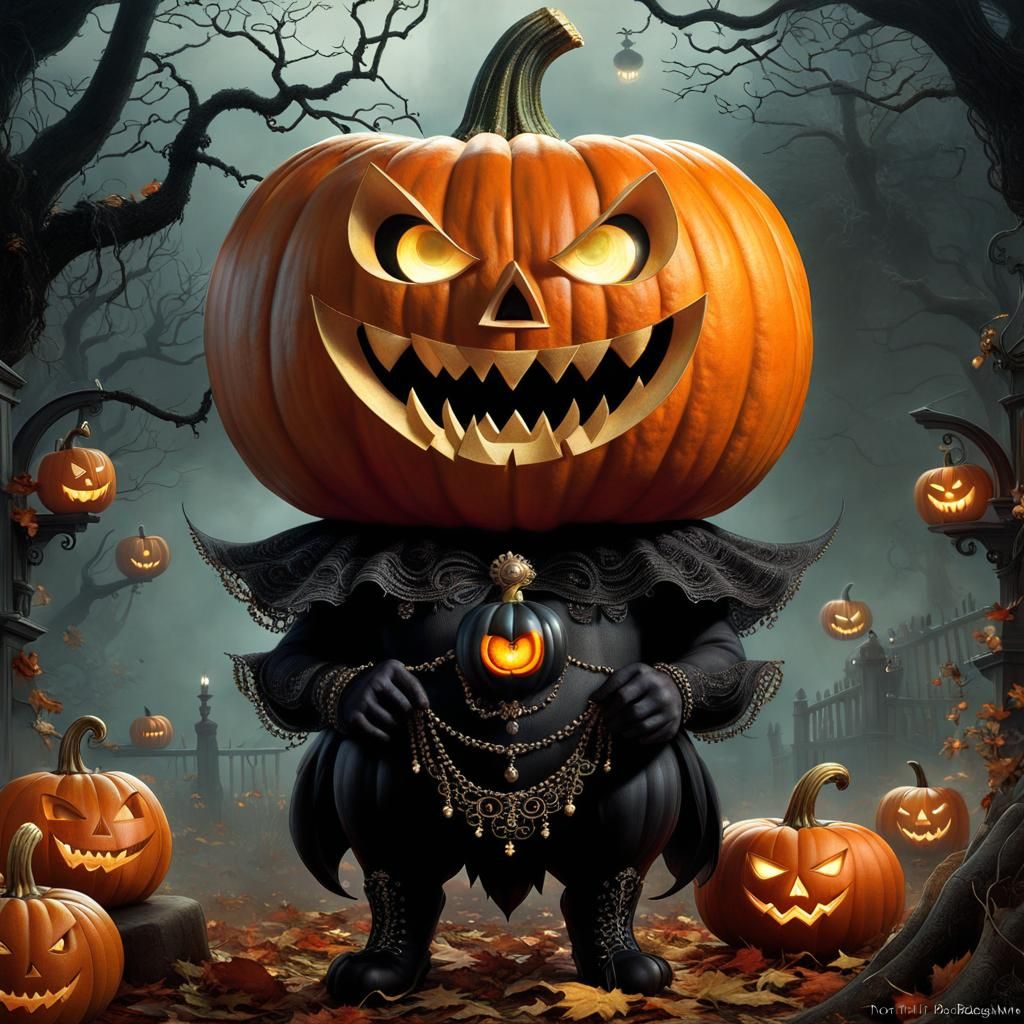 Happy Chibi Halloween #2 - AI Generated Artwork - NightCafe Creator