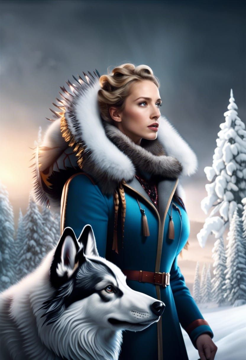 Scientist and Husky (ver.3) - AI Generated Artwork - NightCafe Creator