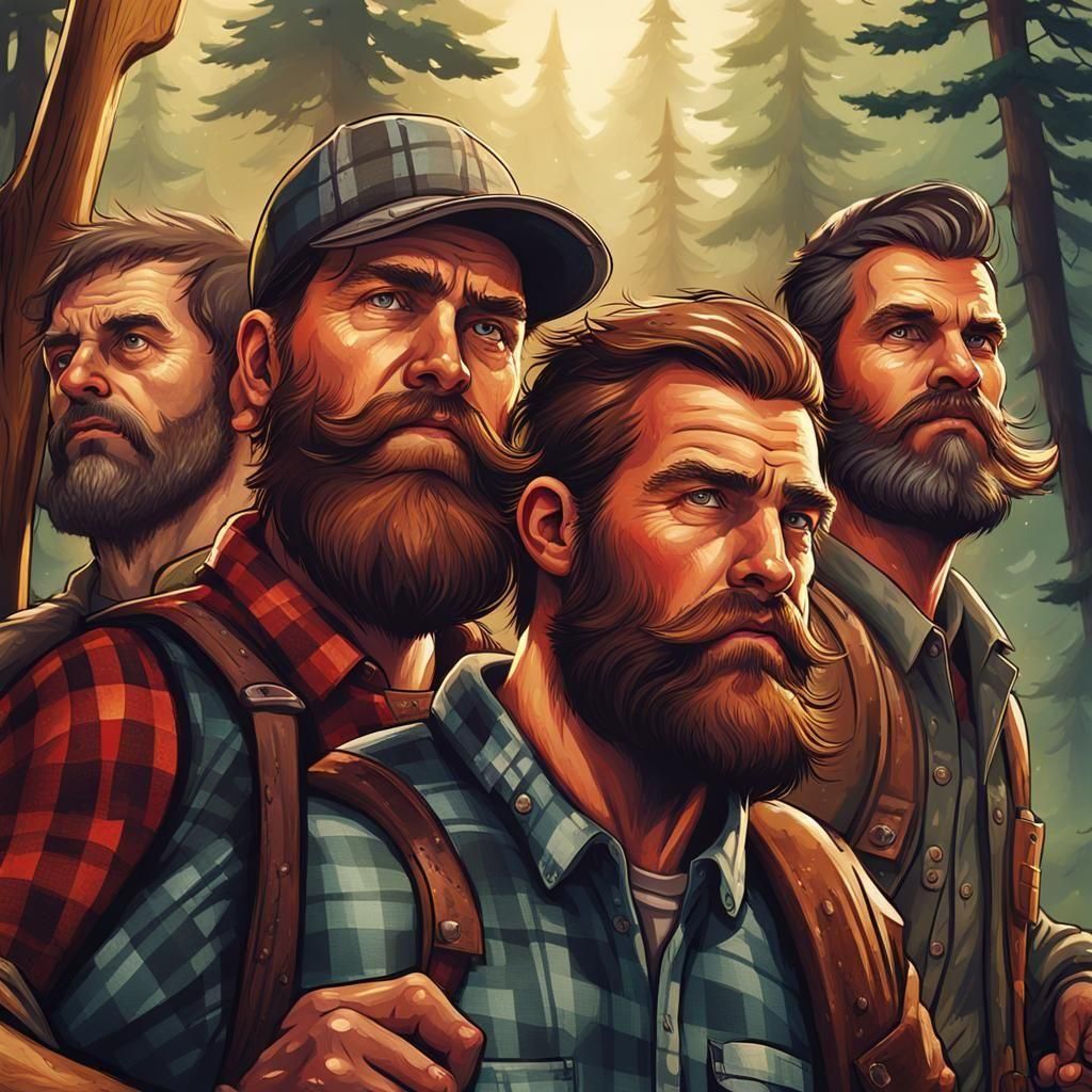 Lumberjacks! - AI Generated Artwork - NightCafe Creator