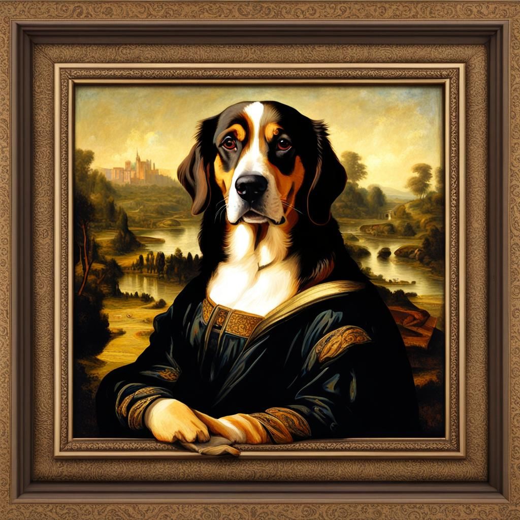 dog in style of mona lisa from rembrandt - AI Generated Artwork ...