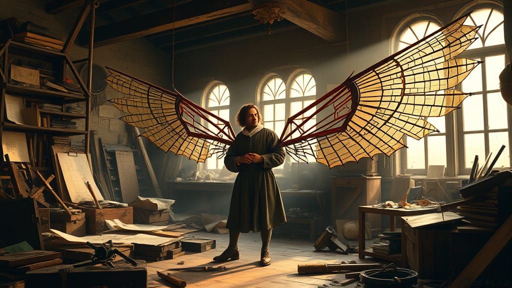 inventing a device to help man fly - Renaissance Inventor Cr...