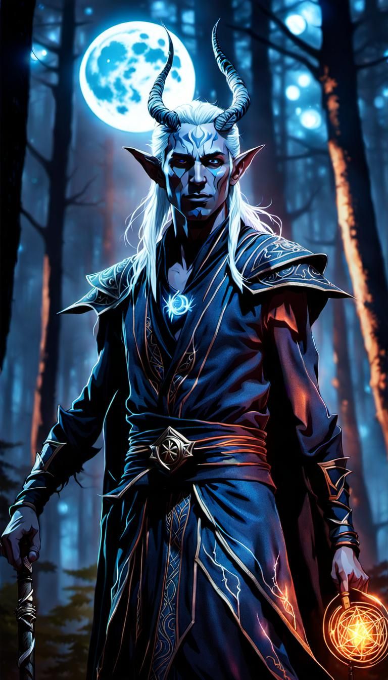 Nethrizar Dark Elf Wizard - AI Generated Artwork - NightCafe Creator