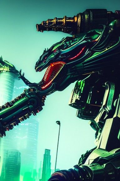 Mecha-Dragon Hybrids - made with NightCafe : r/nightcafe