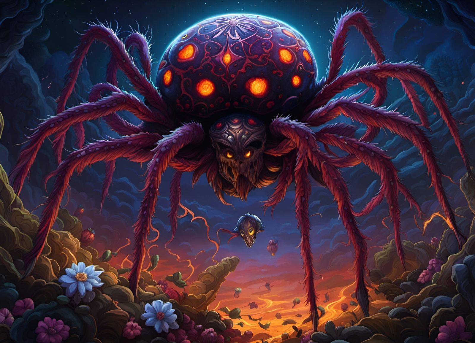 Cosmic Spider God - AI Generated Artwork - NightCafe Creator