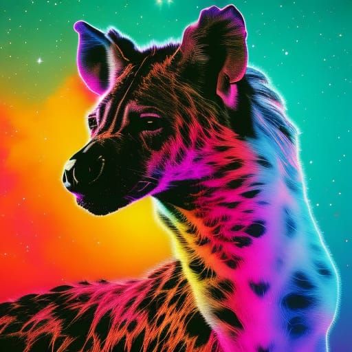 Spotted hyena nebula, brightest colors - AI Generated Artwork ...