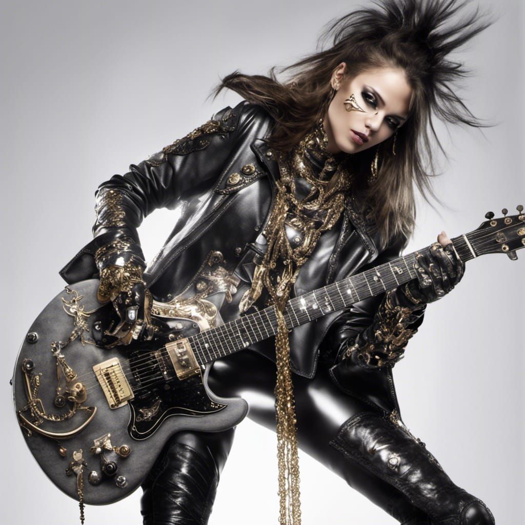 Beautiful rock chick - AI Generated Artwork - NightCafe Creator
