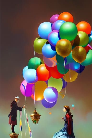 Balloons - AI Generated Artwork - NightCafe Creator