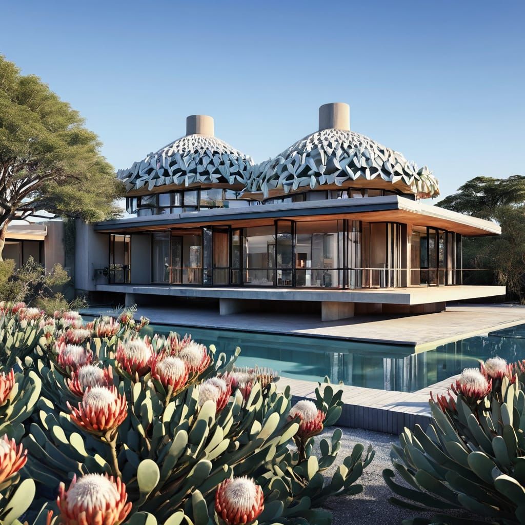 Protea inspired architecture - Protea-Inspired Buildings