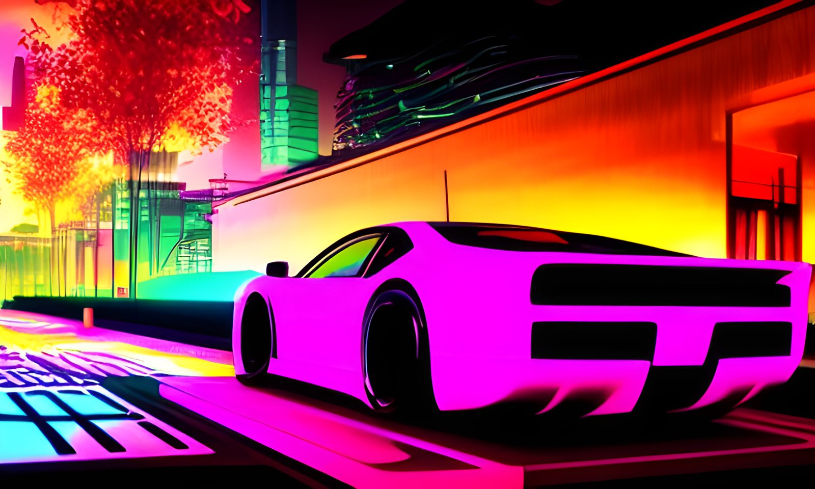 Neon. Midnight. Cars. In a dream. V A P O R W A V E lucid dream ...