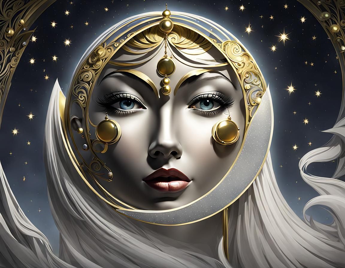 LADY MOON - AI Generated Artwork - NightCafe Creator