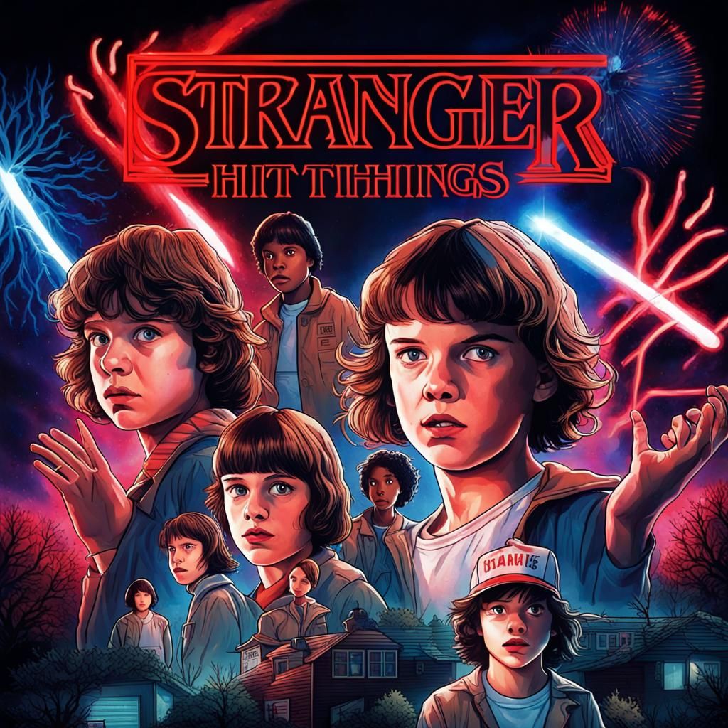 The Netflix hit show Stranger Things cover art - AI Generated Artwork ...