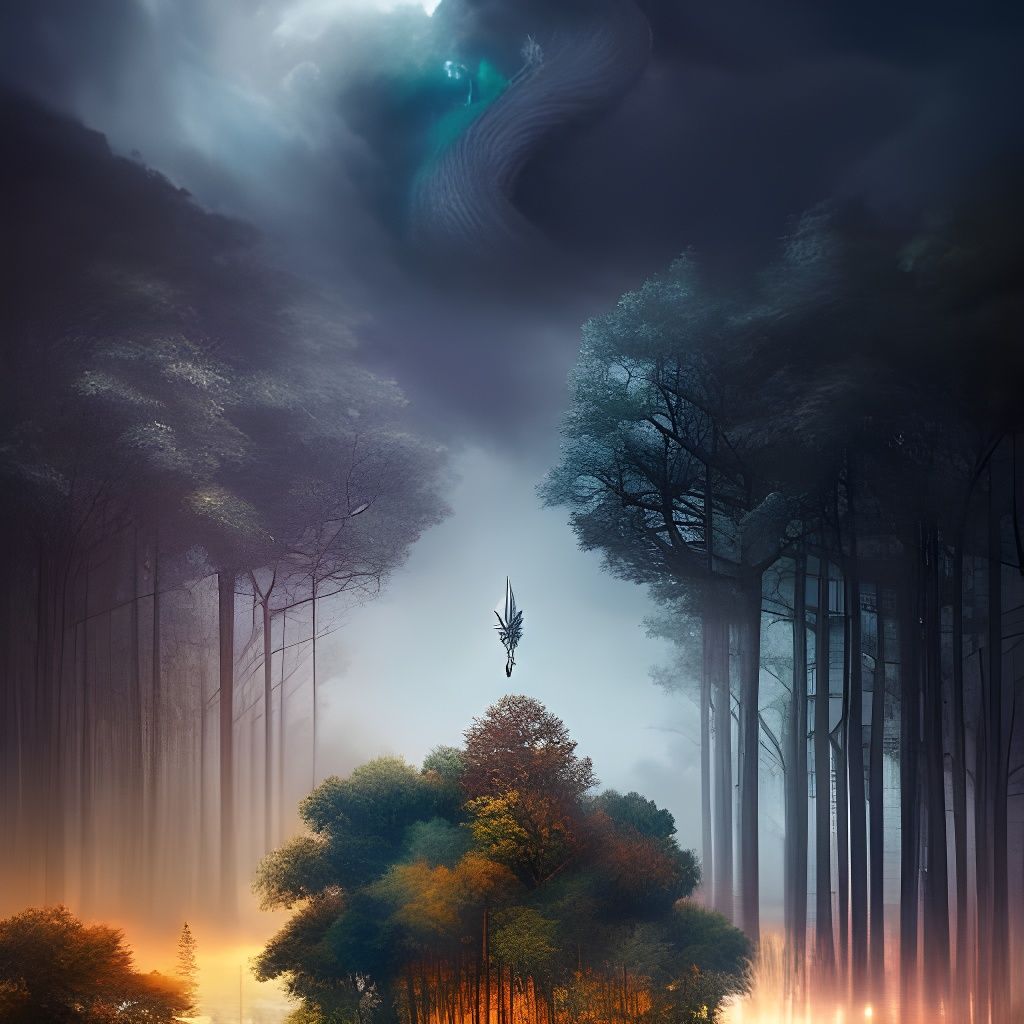 Haunted Forest, spirit rising - AI Generated Artwork - NightCafe Creator