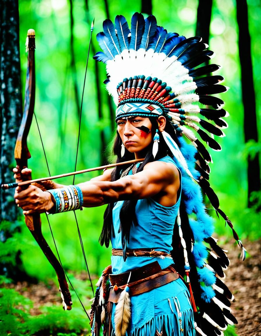 Native American Warrior Archer - AI Generated Artwork - NightCafe Creator