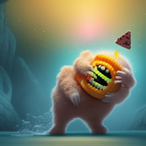 Eating monster - AI Generated Artwork - NightCafe Creator