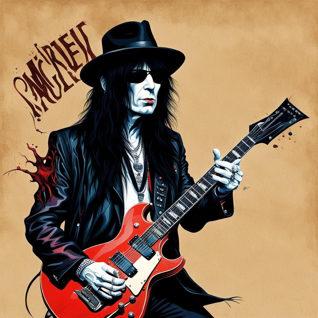 Mick Mars Guitarplayer of Mötley Crüe - AI Generated Artwork ...
