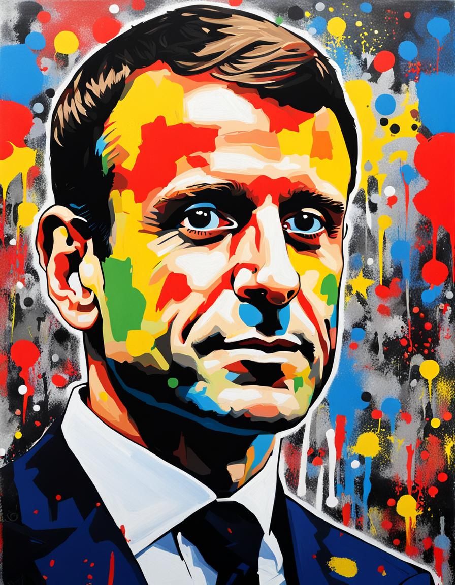 Portrait of Emmanuel Macron - AI Generated Artwork - NightCafe Creator