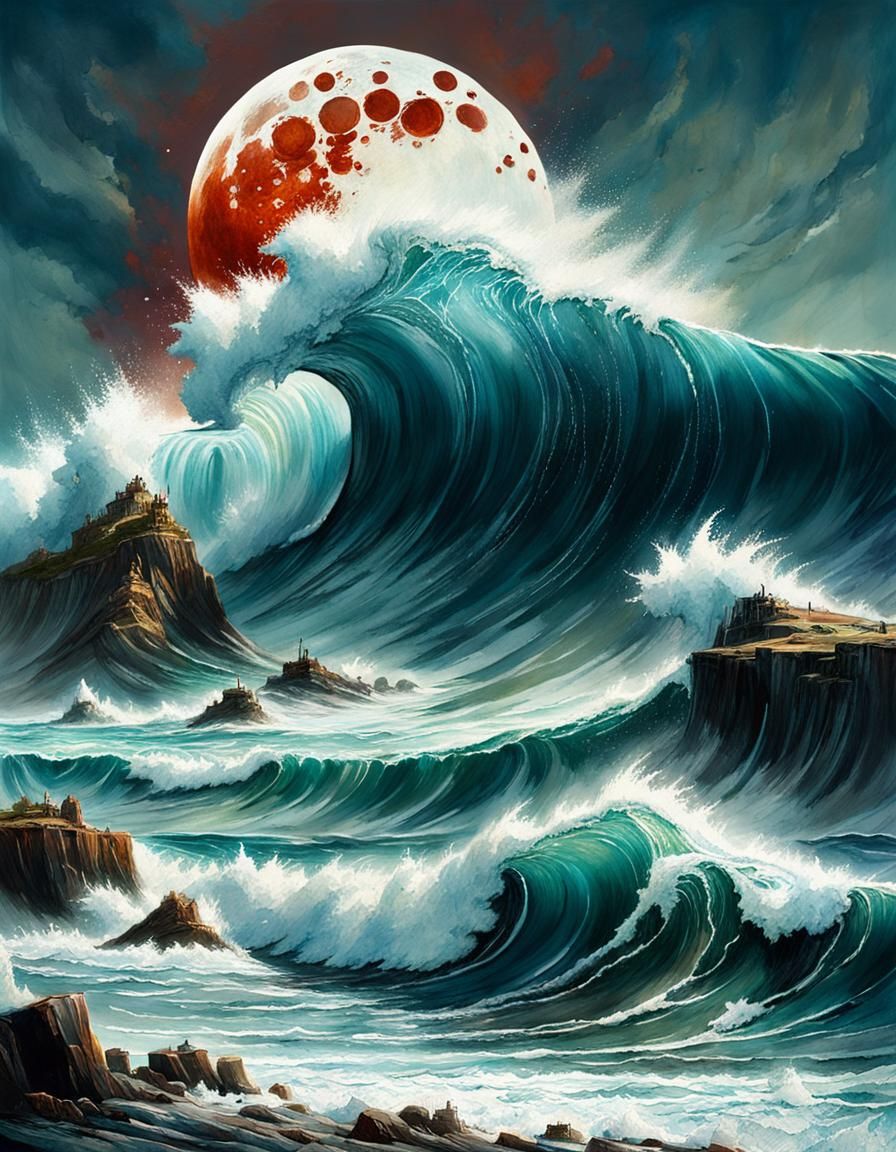 Ocean wave - AI Generated Artwork - NightCafe Creator
