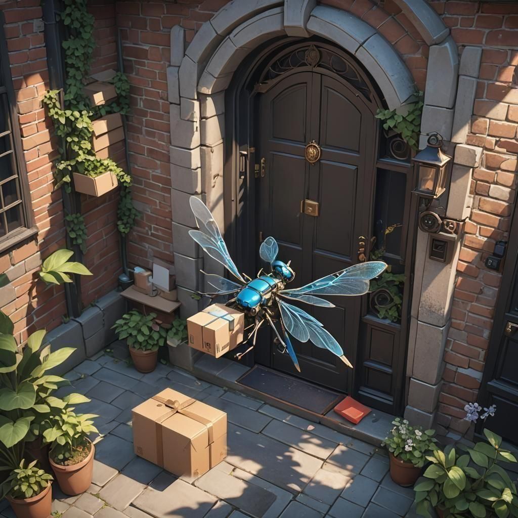 Dragonfly Delivery - AI Generated Artwork - NightCafe Creator