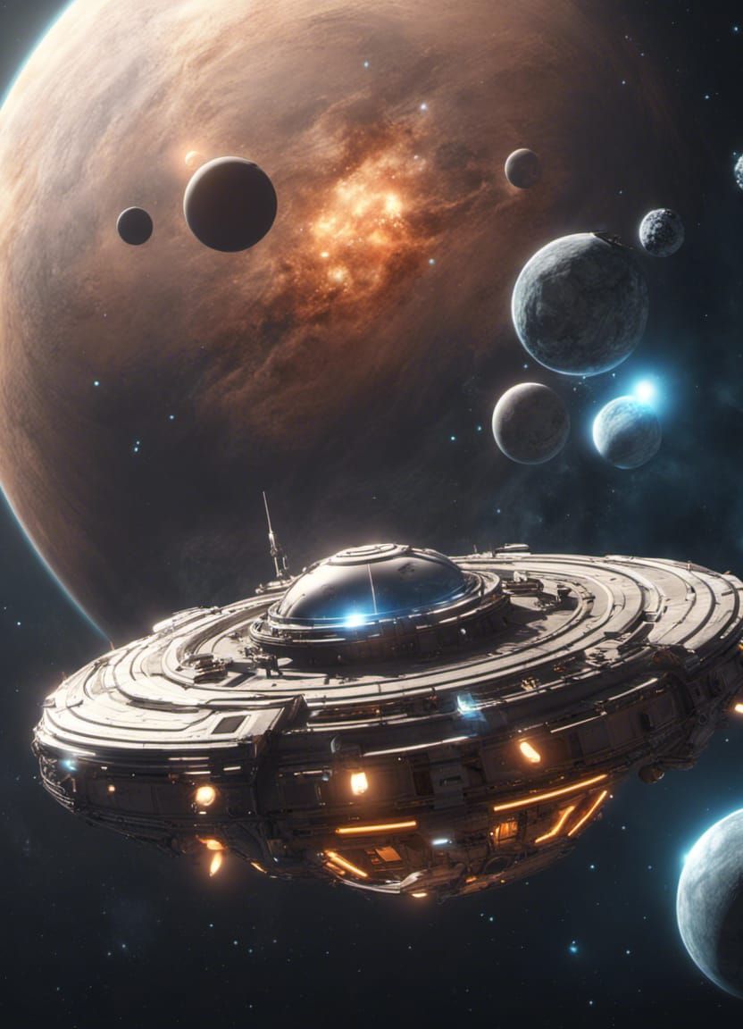 Alien spacecraft - AI Generated Artwork - NightCafe Creator