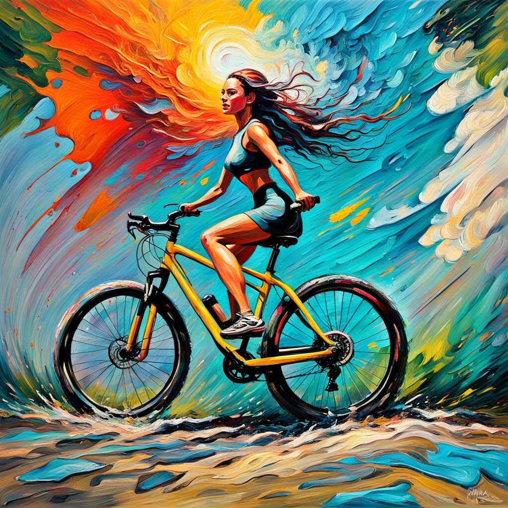 Girl riding - AI Generated Artwork - NightCafe Creator