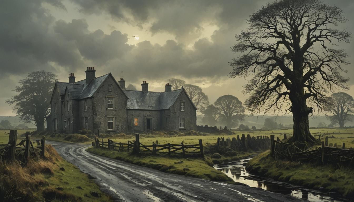 irish countryside horror - AI Generated Artwork - NightCafe Creator